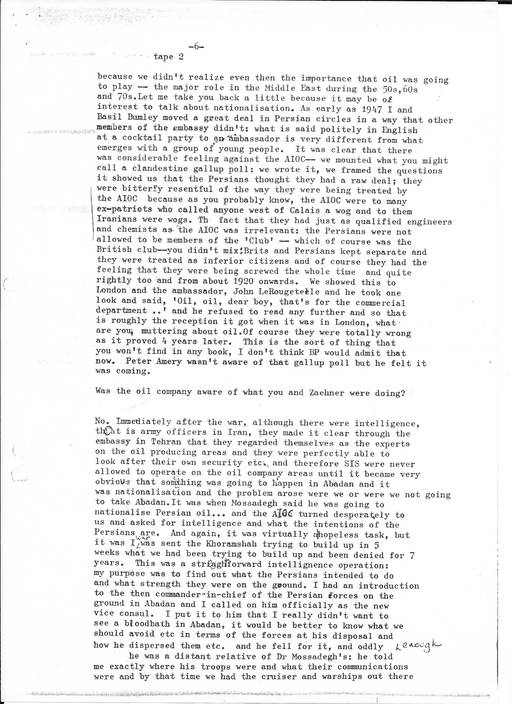 Meeting Norman Darbyshire – End of Empire: Iran